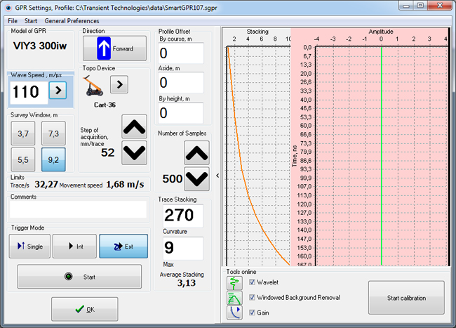 Transient Technologies :: VIY3 GPR software update. New software version: 3.10.1.2